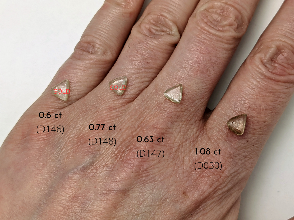 Custom Rough Triangle Diamond Gold Engagement Ring – Shirlee Grund Jewelry