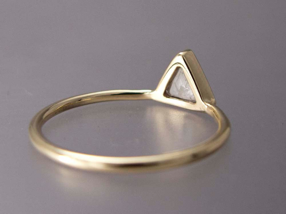 Custom Rough Triangle Diamond Gold Engagement Ring – Shirlee Grund Jewelry